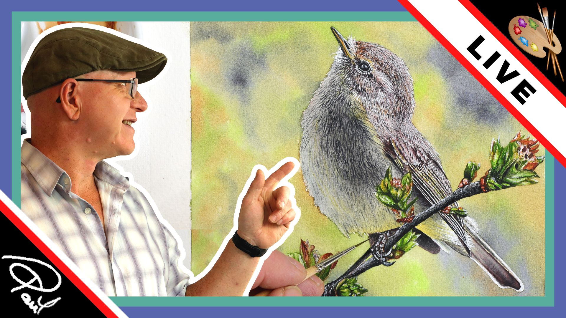 Online watercolor bird tutorial - learn to paint - The Devon Artist