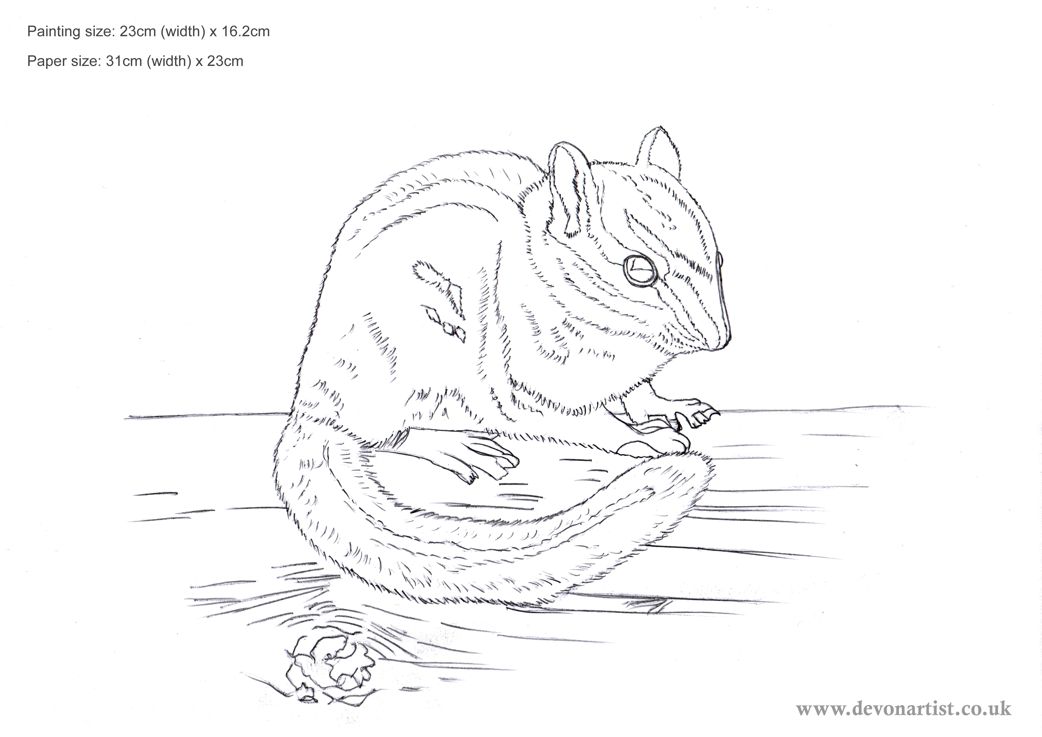 Watercolor chipmunk video tutorial in easy follow steps - The Devon Artist