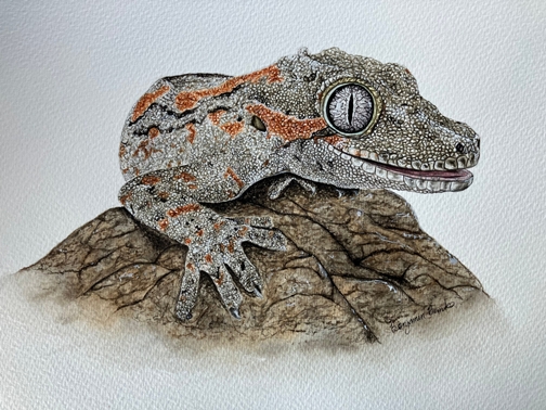 How to paint reptiles in watercolour online lesson - The Devon Artist